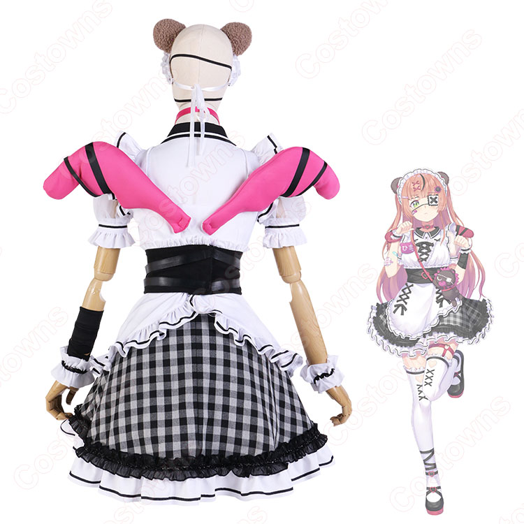 にじさんじ 本間ひまわり 地雷系メイド衣装 コスプレ衣装 メイド服 新衣装 VTuber cosplay 仮装 変装 - Costowns