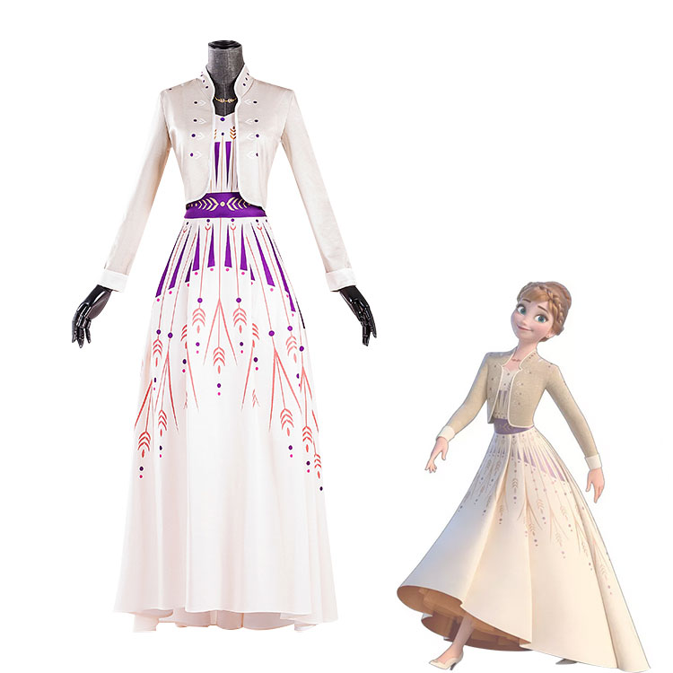 アナ雪2 アナ 黄色ドレス コスプレ衣装 映画 『アナと雪の女王2』 コスプレ ディズニープリンセス 大人用 ハロウィン 仮装 変装