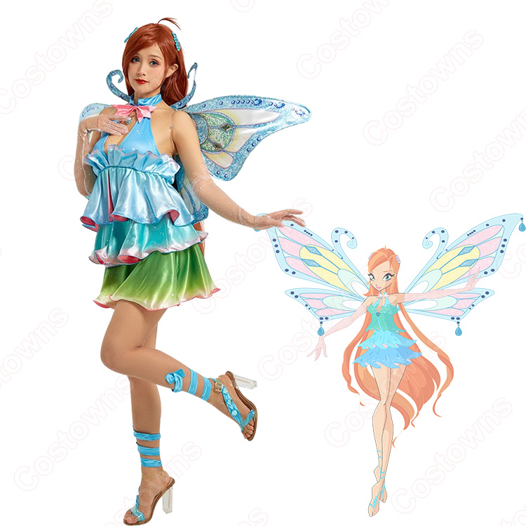 Winx Club ブルーム（Bloom） コスプレ衣装 炎龍の妖精 cosplay 仮装 変装 - Costowns